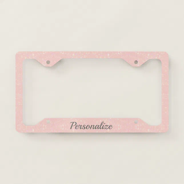 Pink Sparkles License Plate Frame | Zazzle