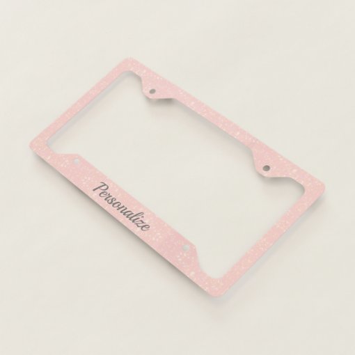 Pink Sparkles License Plate Frame | Zazzle