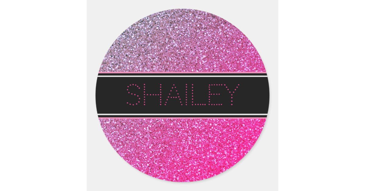 Pink Sparkles Sticker or Envelope Seal | Zazzle