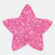Pink sparkling glitter pattern star sticker | Zazzle