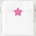 Pink sparkling glitter pattern star sticker | Zazzle