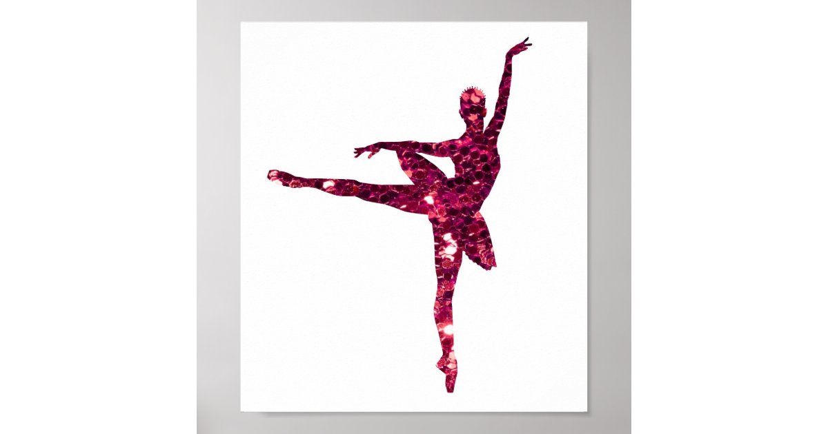 Pink Sparkly Ballerina Poster | Zazzle