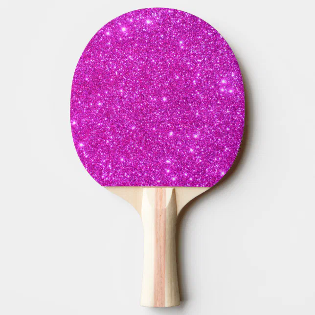Pink Sparkly Glitter Girly Ping Pong Paddle 3 | Zazzle