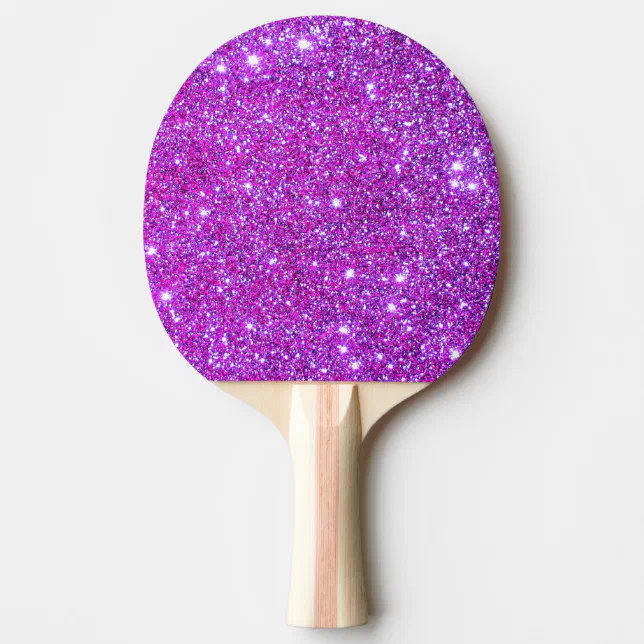 Pink Sparkly Glitter Girly Ping Pong Paddle 4 | Zazzle