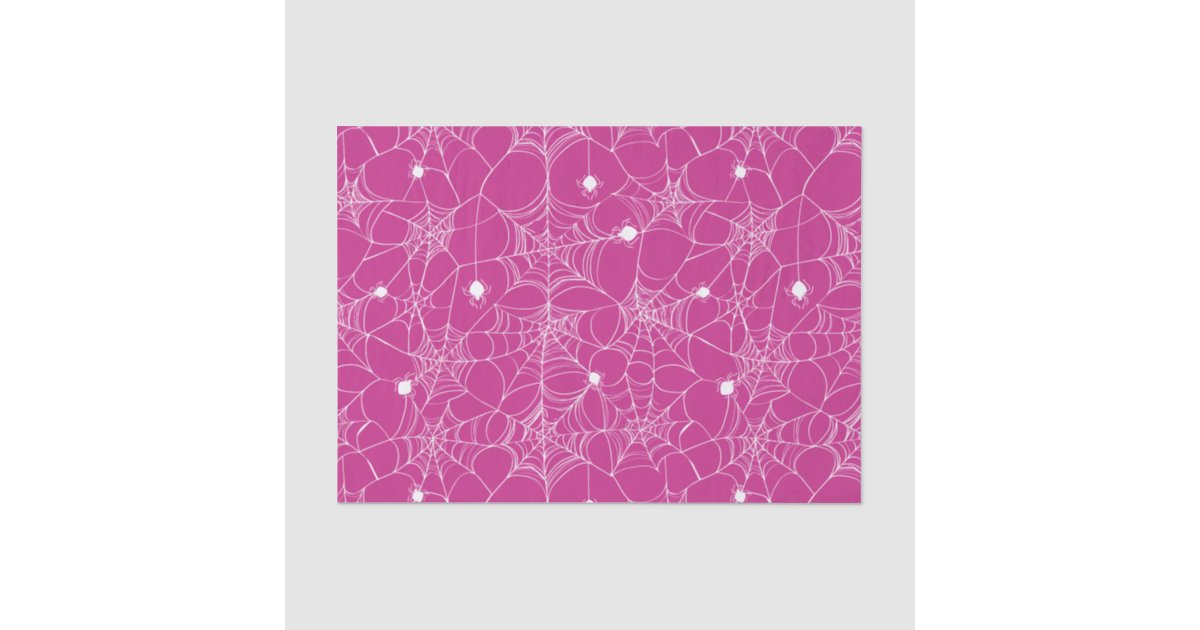 Pink Spider Web Halloween Tissue Paper | Zazzle