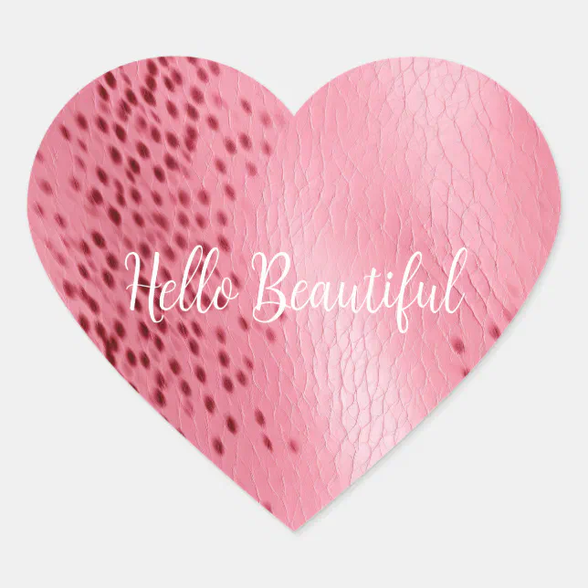 Pink Spotted Leopard Animal Print Heart Sticker | Zazzle