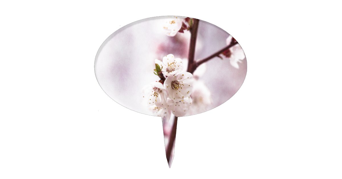 Pink spring blossoms cake topper | Zazzle