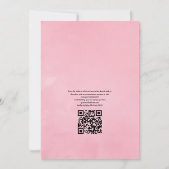 Pink Spring Cherry Blossom QR Code RSVP Wedding Invitation | Zazzle