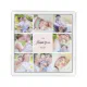 Pink Square Family Photo Collage Square Tray | Zazzle