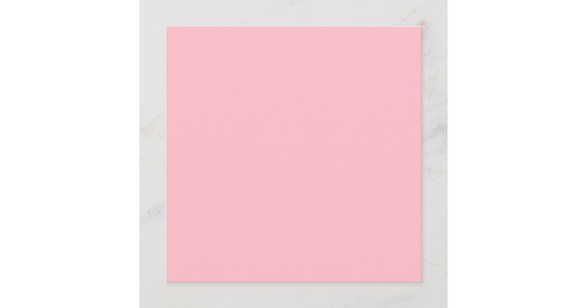 Pink Square Menu Card | Zazzle