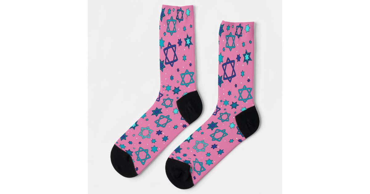 Pink - Star of David Socks | Zazzle