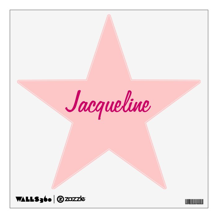 Pink Star Personalized Wall Decal | Zazzle.com
