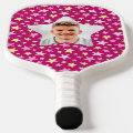 Pink Stars Pickleball Star Player Fun Custom Photo Pickleball Paddle ...