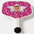 Pink Stars Pickleball Star Player Fun Custom Photo Pickleball Paddle ...