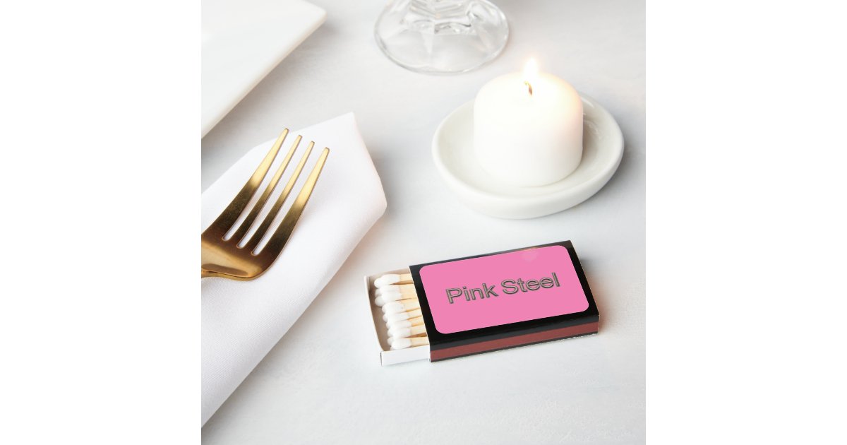 Pink Steel pink matchboxes | Zazzle