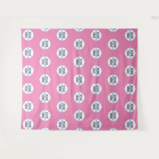 Pink Step & Repeat Own Business Logo Backdrop | Zazzle