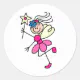 Pink Stick Figure Fairy Sticker | Zazzle
