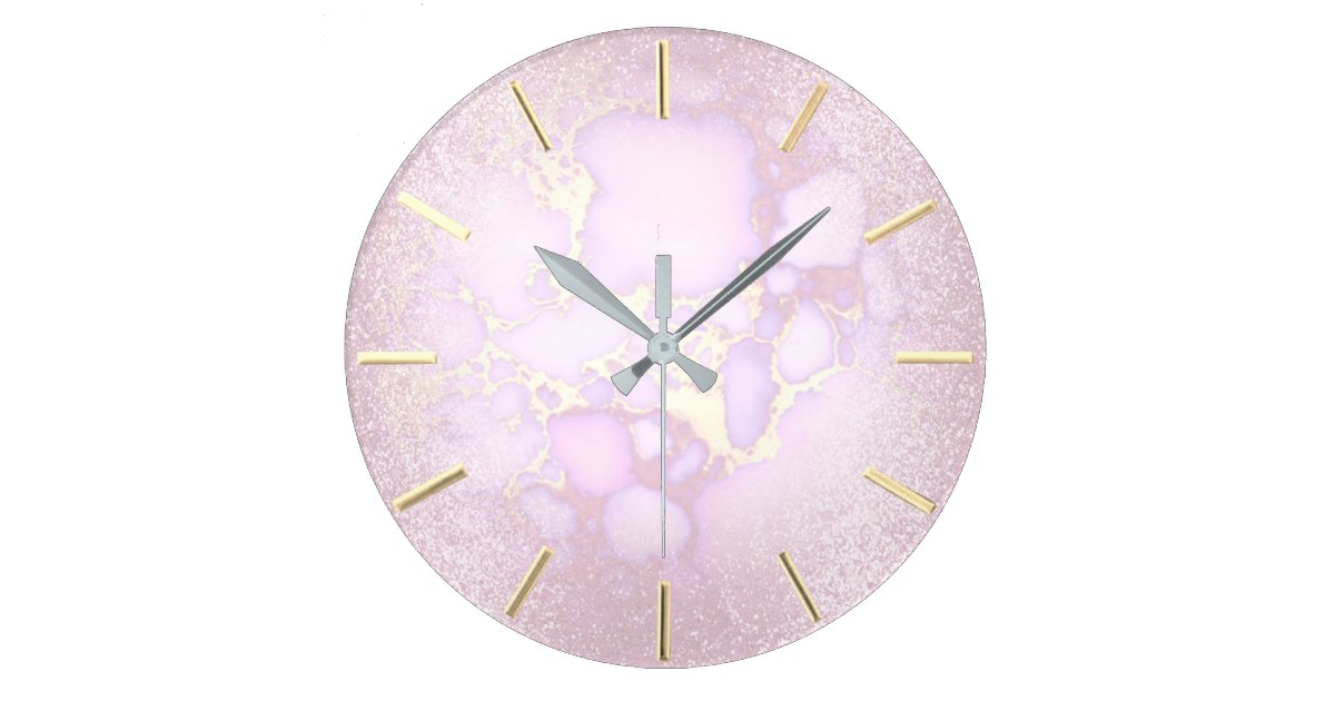 pink stone large clock | Zazzle.com