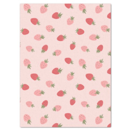 Pink Strawberry Birthday Party Tissue Paper | Zazzle