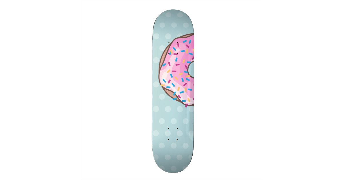 Pink Strawberry Donut Skateboard | Zazzle.com
