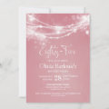 Pink String Lights 85th Birthday Party Invitation | Zazzle