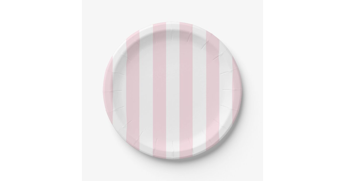 Pink Striped Plates | Zazzle