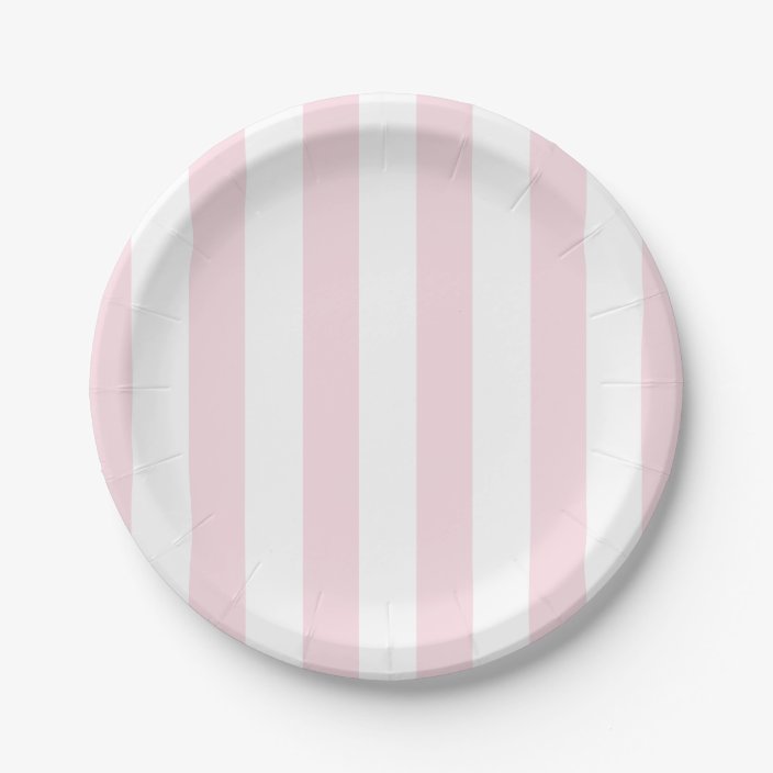 Pink Striped Plates | Zazzle.com