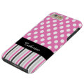 Pink Stripes and Polka Dot iPhone 6 Plus case | Zazzle