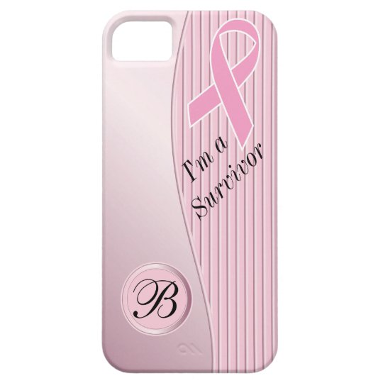 Pink Stripes Breast Cancer Survivor | DIY Monogram Case-Mate iPhone ...