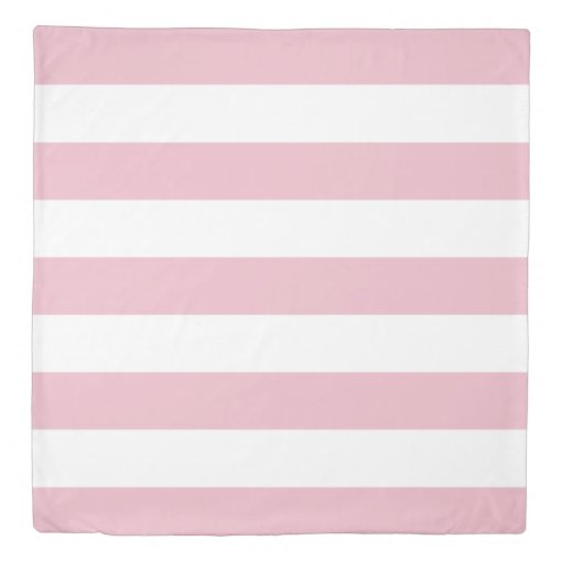 Pink Stripes, White Stripes, Striped Pattern Duvet Cover | Zazzle