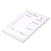 pink study planner time table daily organizer notepad | Zazzle