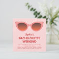 Pink Sunnies Beach Bachelorette Weekend Invitation | Zazzle