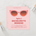 Pink Sunnies Beach Bachelorette Weekend Invitation | Zazzle