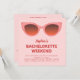 Pink Sunnies Beach Bachelorette Weekend Invitation | Zazzle