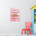 Pink Sweet 16 Gold Glitter Lights Welcome Poster | Zazzle