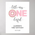 Pink Sweet Little MIss 1st Birthday Poster | Zazzle