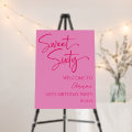 Pink Sweet Sixty 60th Birthday Party Welcome Sign | Zazzle