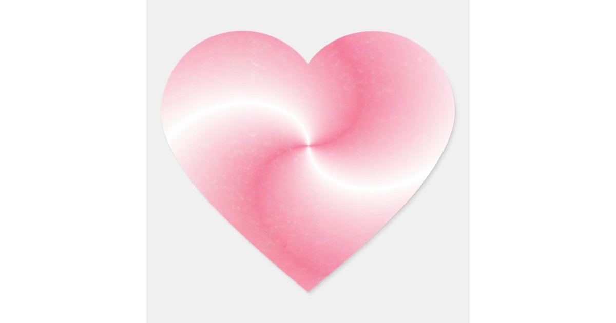 Pink Swirl Heart - Sticker | Zazzle