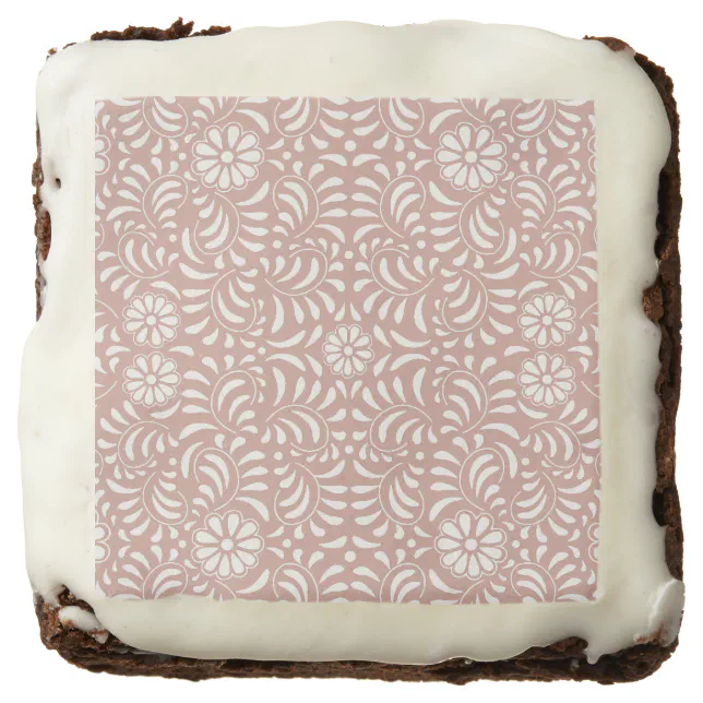 Pink Talavera Tile Spanish Style Fiesta Cupcake Brownie | Zazzle