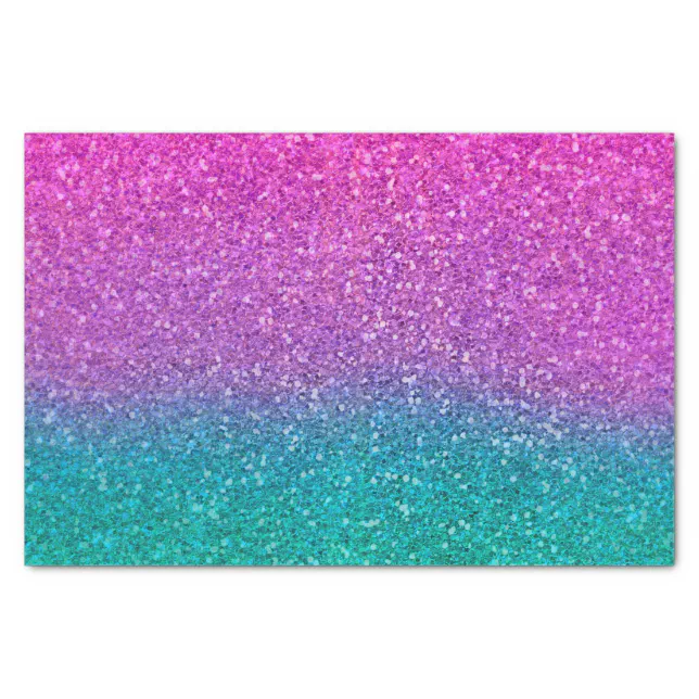 Pink Teal Aqua Blue & Purple Sparkly Glitter Tissue Paper | Zazzle