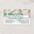 Pink Teal Glitter Marble Credit Card Logo | Zazzle