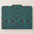 Pink Teal Orange Grey & Black Tribal Ethnic File Folder | Zazzle