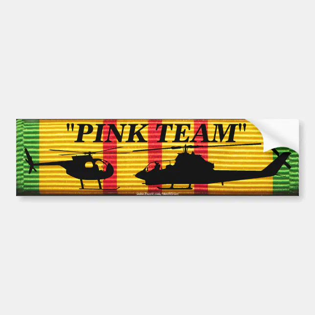 "Pink Team" on VSM Ribbon Bumper Sticker | Zazzle