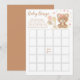 Pink Teddy Bear Baby Shower Bingo Game Card | Zazzle