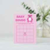 Pink Teddy Bear Baby Shower Bingo Game Cards | Zazzle