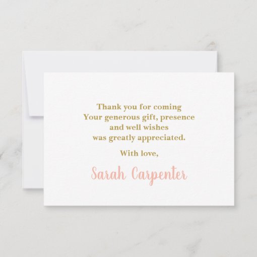 Pink Teddy Bear Girl Thank you Note Card | Zazzle
