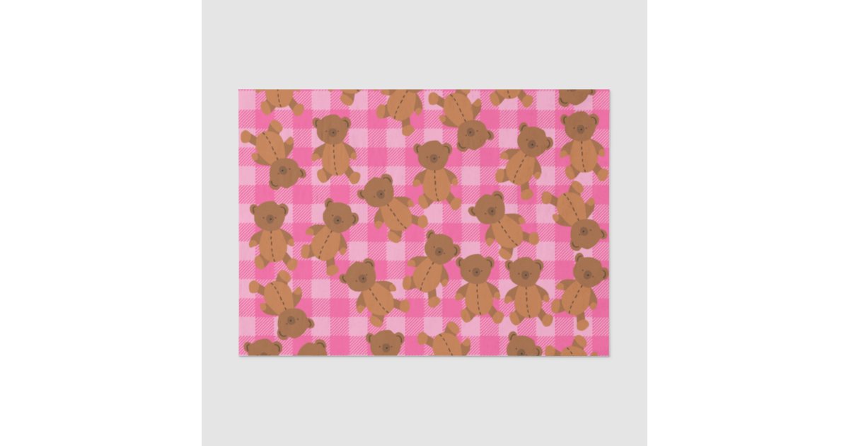Pink Teddy Bear Tissue Paper | Zazzle