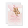 Pink Teddy Bear with Balloons Thank You Card | Zazzle