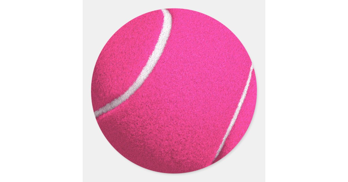 Pink Tennis Classic Round Sticker | Zazzle
