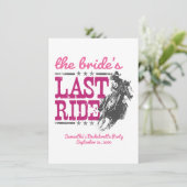 Pink The Bride's Last Ride Invitation | Zazzle